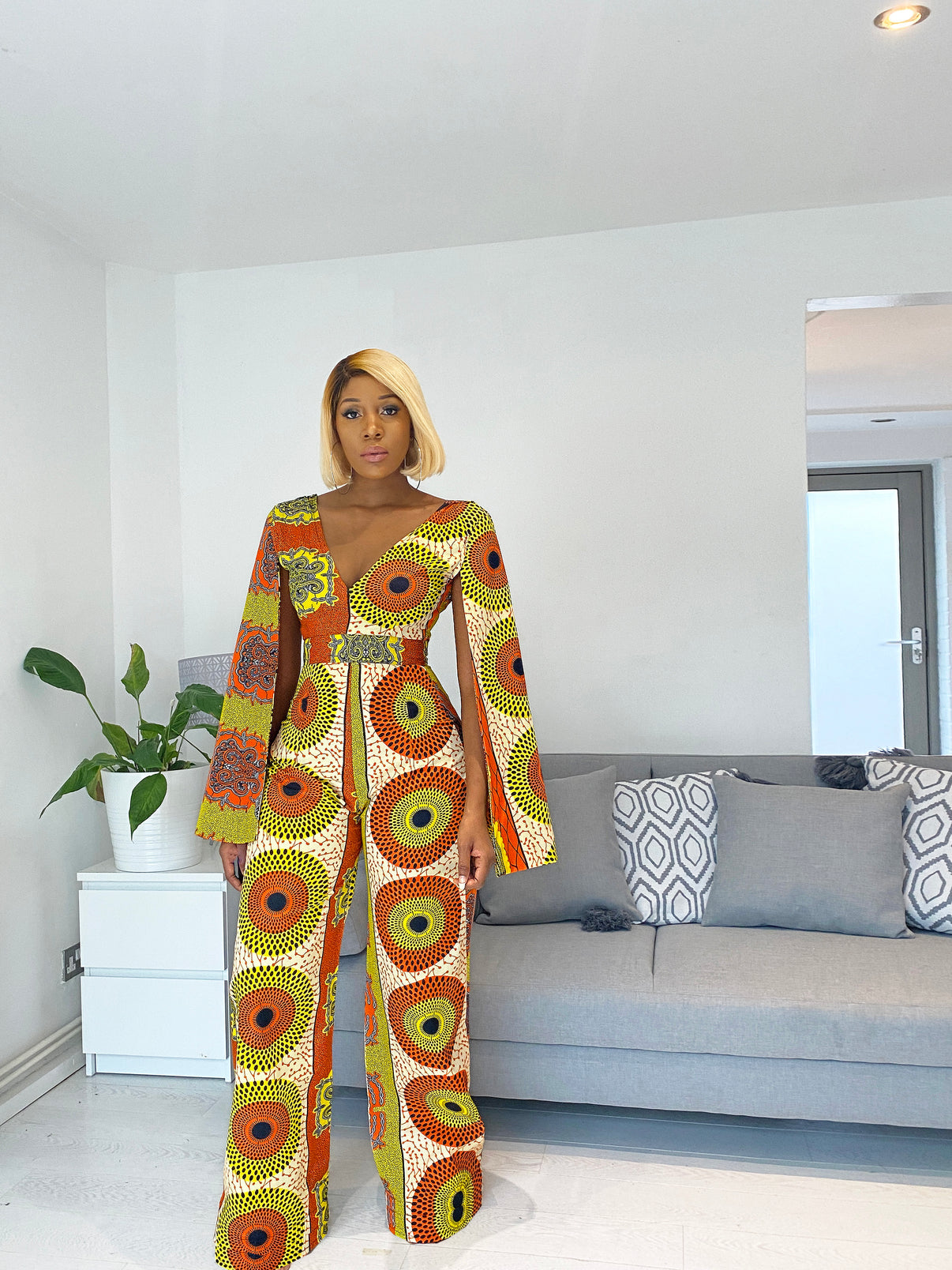 African Print Jumpsuit Letty – Karentino-Boutique